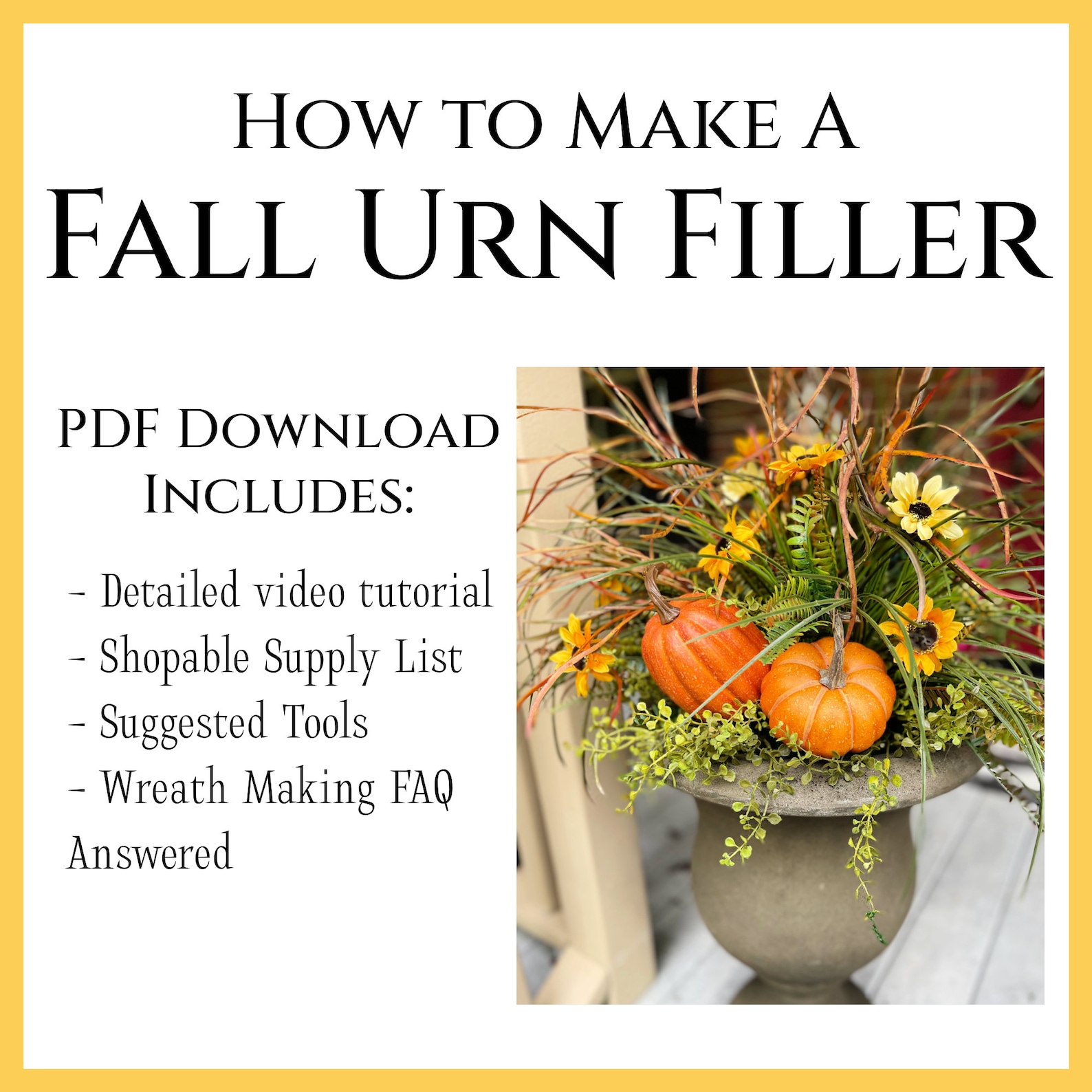 How to Make a Fall Urn Filler, DIY Fall Urn Filler TUTORIAL, How to ...