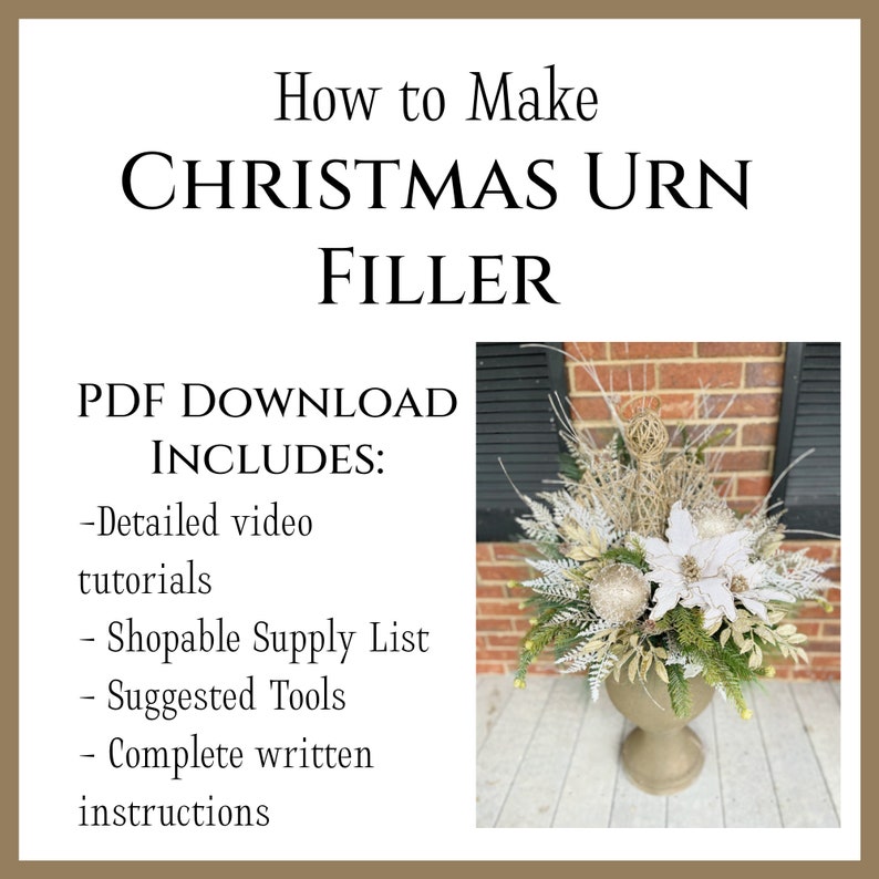 How to Make a Christmas Urn Filler, DIY Faux Planter Drop in TUTORIAL ...