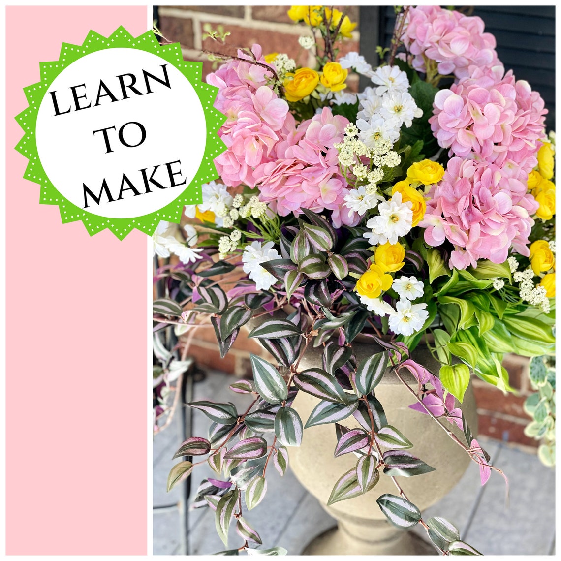 How to Make a Spring Urn Filler, DIY Spring Planter, How to Design a ...