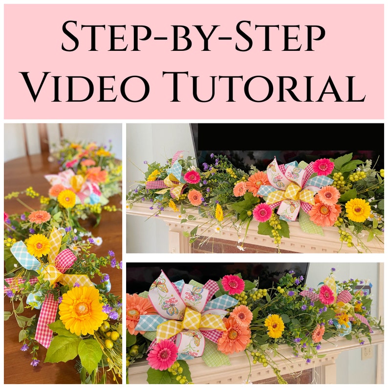 How to Make a Spring Garland, DIY Spring Garland, How to Video, Wreath ...