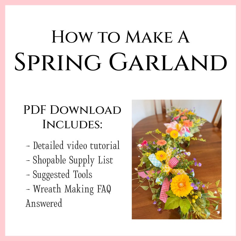 How to Make a Spring Garland, DIY Spring Garland, How to Video, Wreath ...