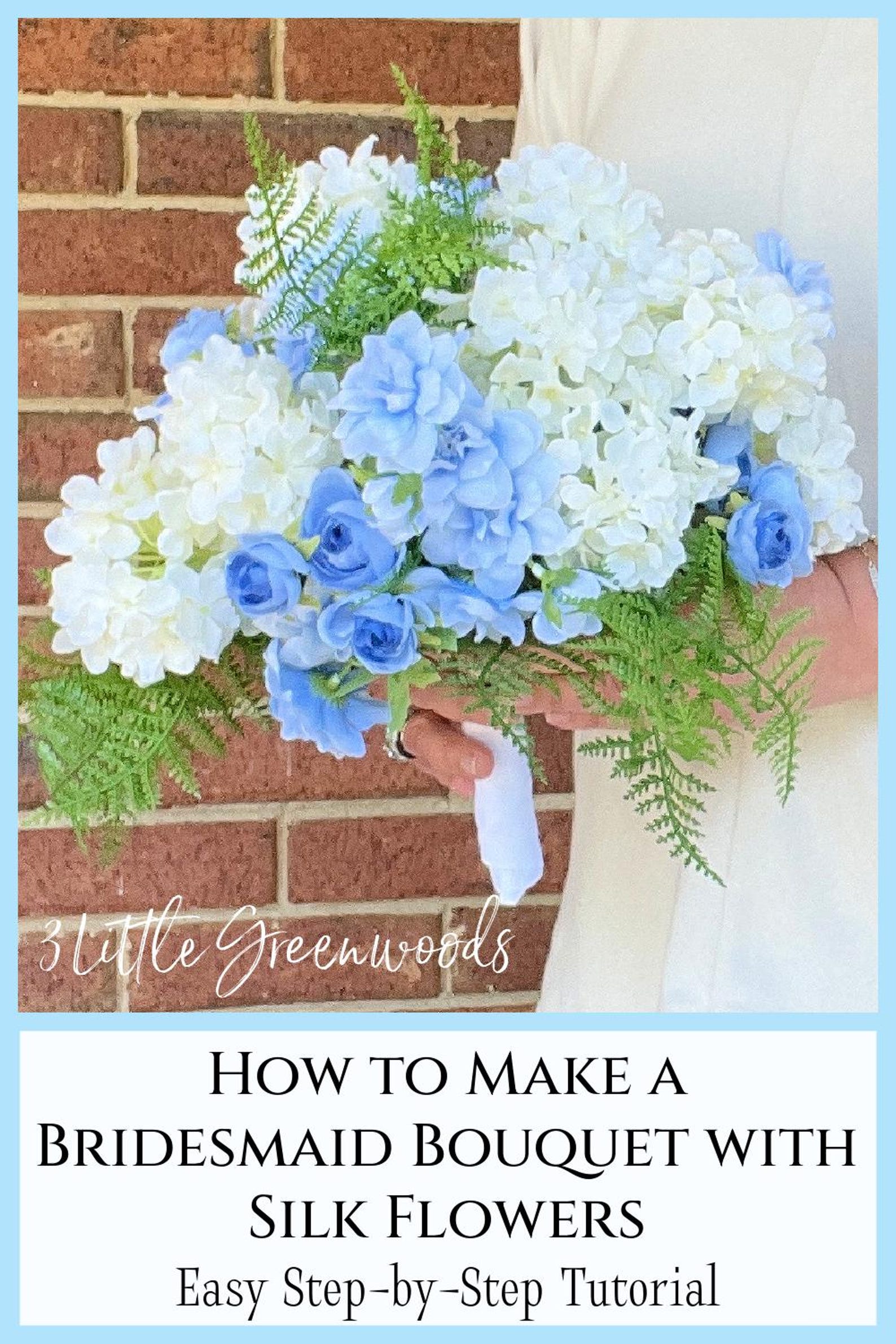 DIY Bridesmaid Bouquets Tutorial, Beginner Silk Flower Prom Bouquet ...