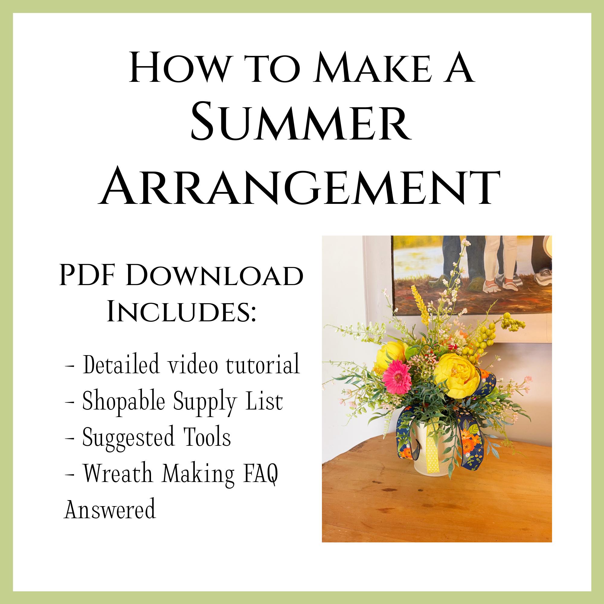 How to Make a Floral Arrangement for Gift Giving, DIY Summer ...