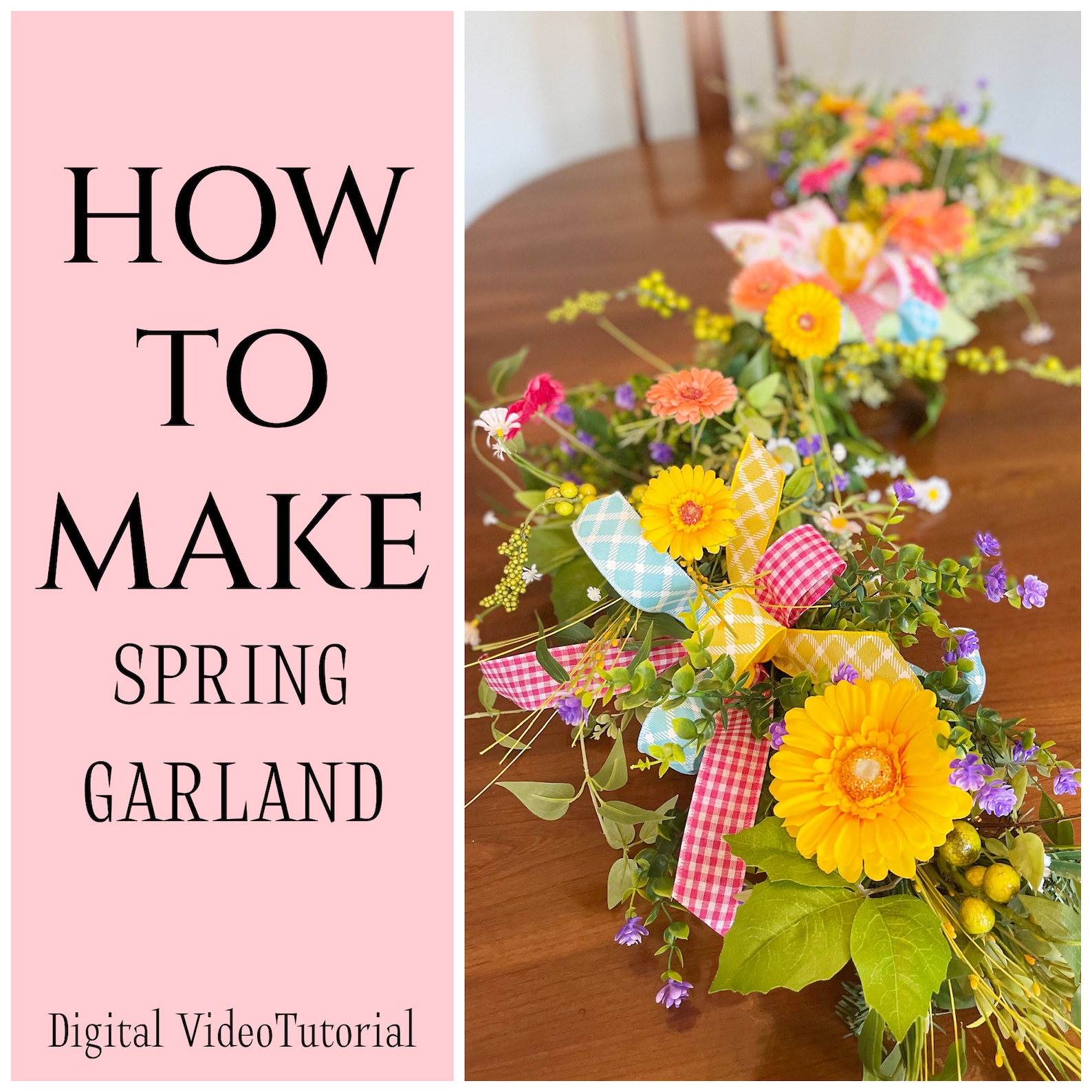 How to Make a Spring Garland, DIY Spring Garland, How to Video, Wreath ...
