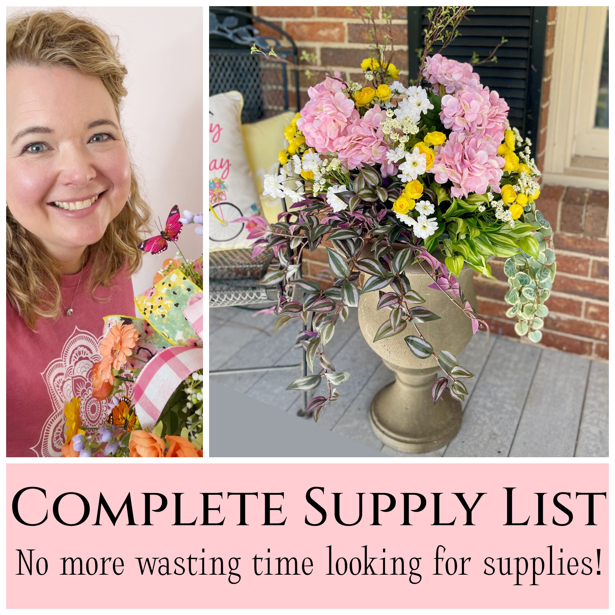 How to Make a Spring Urn Filler, DIY Spring Planter, How to Design a ...