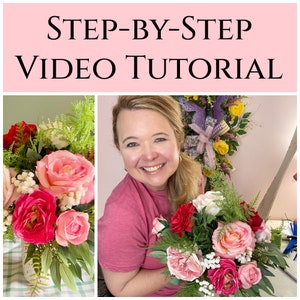 How to Make Silk Floral Bridal Bouquet, DIY Wedding Bouquet Fake ...