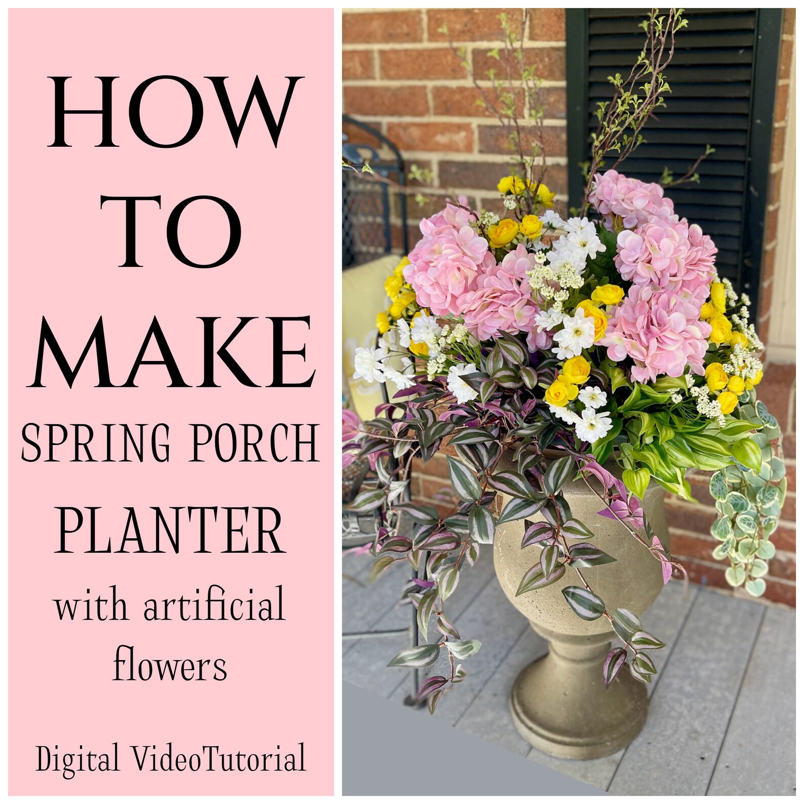 How to Make a Spring Urn Filler, DIY Spring Planter, How to Design a ...