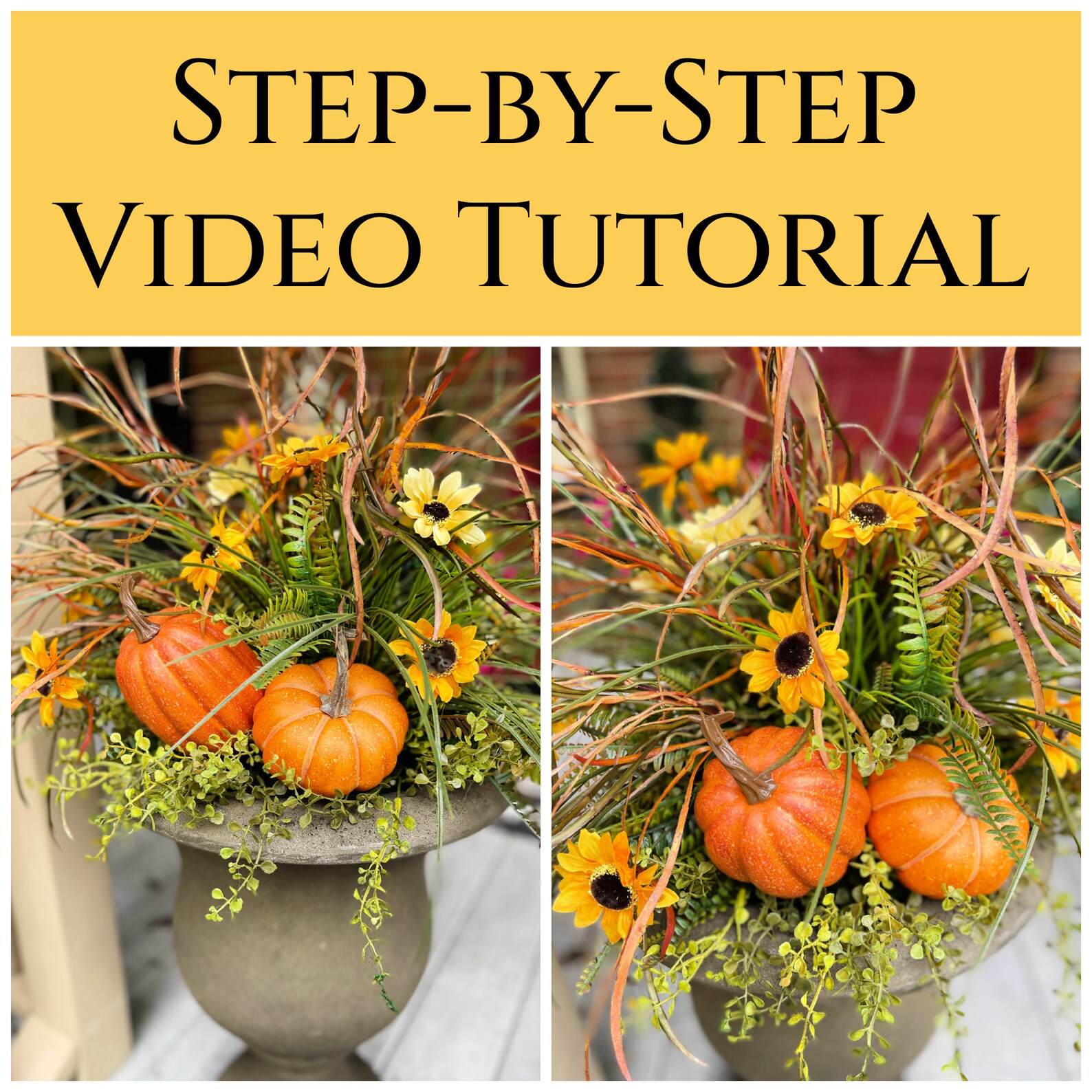How to Make a Fall Urn Filler, DIY Fall Urn Filler TUTORIAL, How to ...