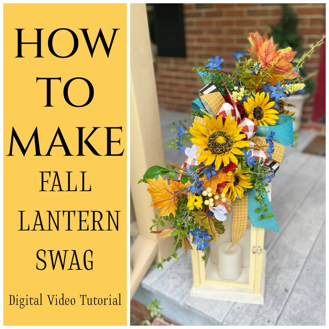 How to Make a Fall Lantern Swag, DIY Fall Lantern Decor, How to Video ...
