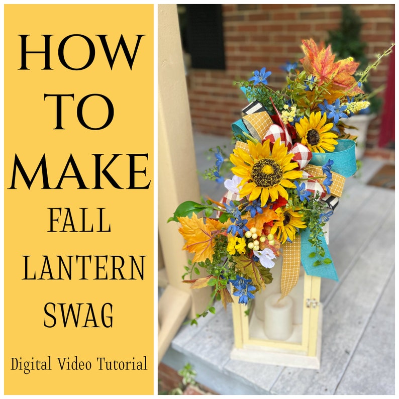 How to Make a Fall Lantern Swag, DIY Fall Lantern Decor, How to Video ...