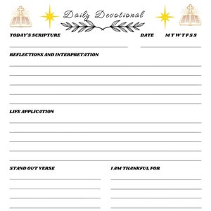 Printable Bible Tracking Pages Bundle Yearly Tracker, Daily Devotional ...