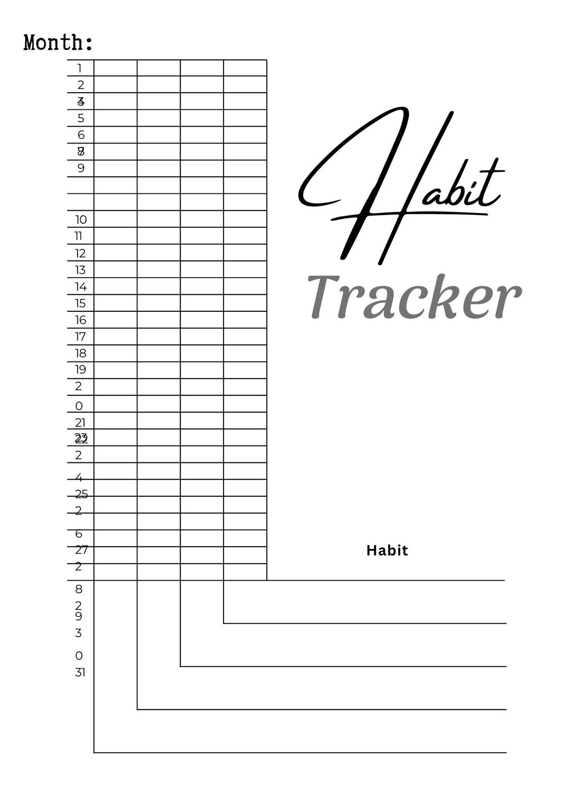 Printable Habit Tracker Bundle | Customizable Habit Tracking Sheets ...