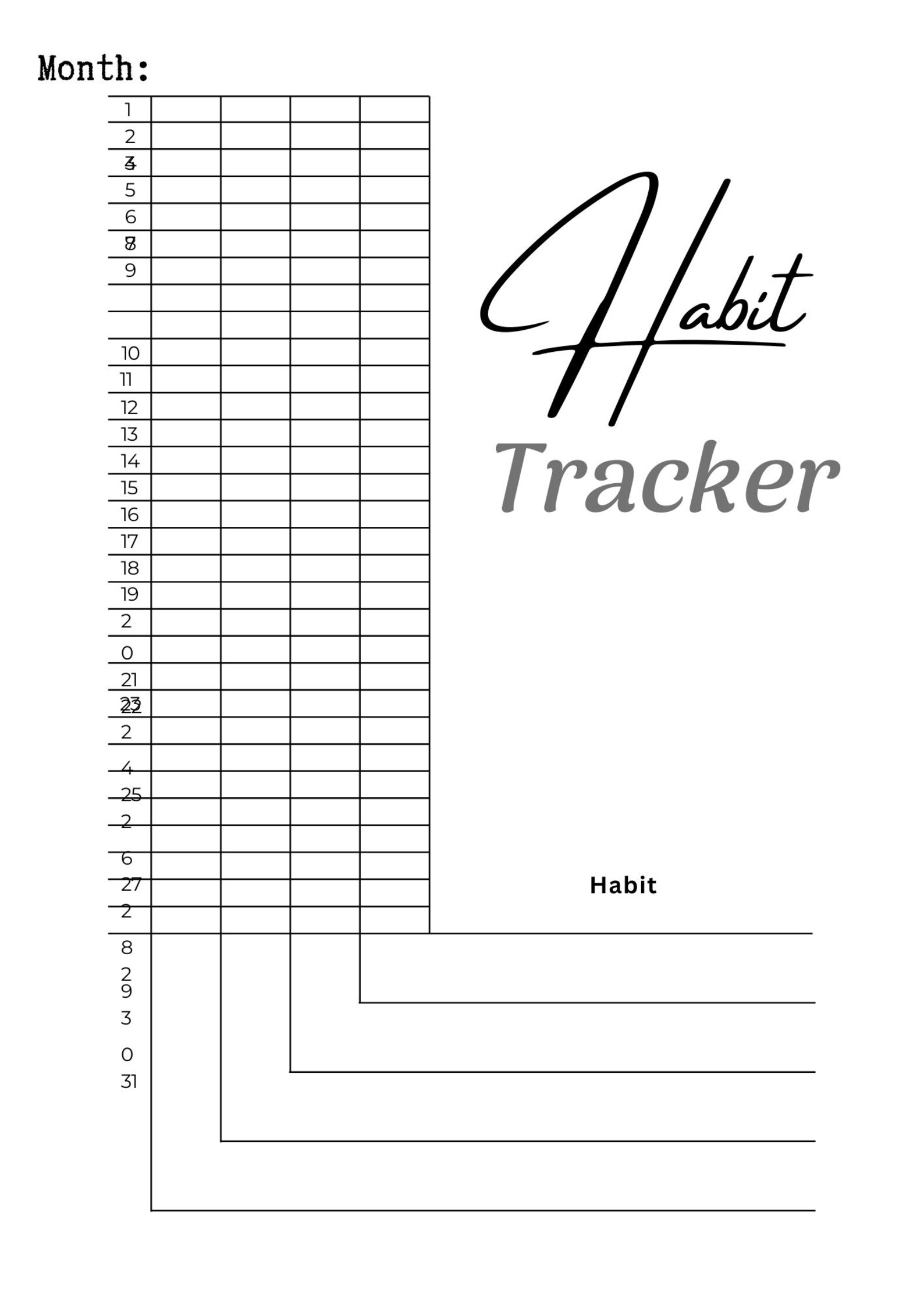 Printable Habit Tracker Bundle | Customizable Habit Tracking Sheets ...