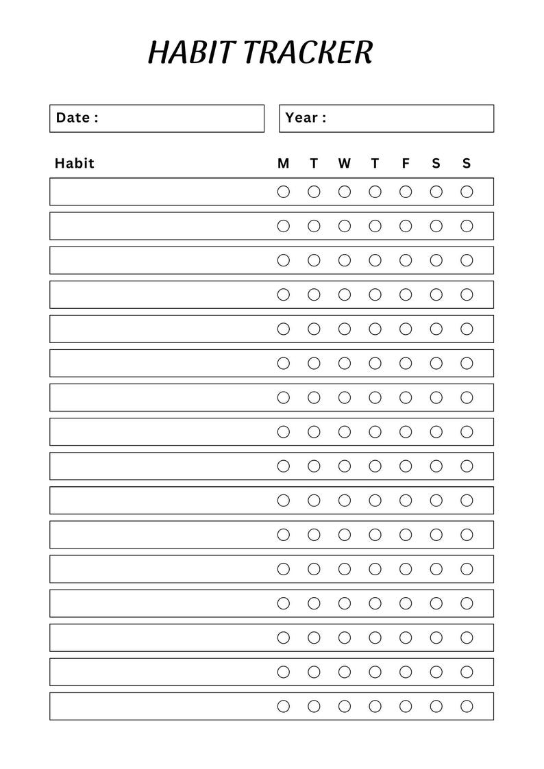 Printable Habit Tracker Bundle | Customizable Habit Tracking Sheets ...