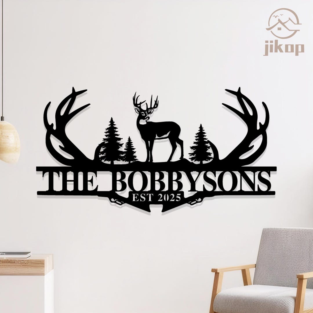 Custom Deer Metal Sign,deer Wall Art,outdoor Sign,deer Cabin Decor,gift ...