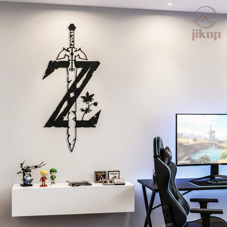 Legend of Zelda Metal Wall Art, Video Game Room Decor Signs, Retro ...