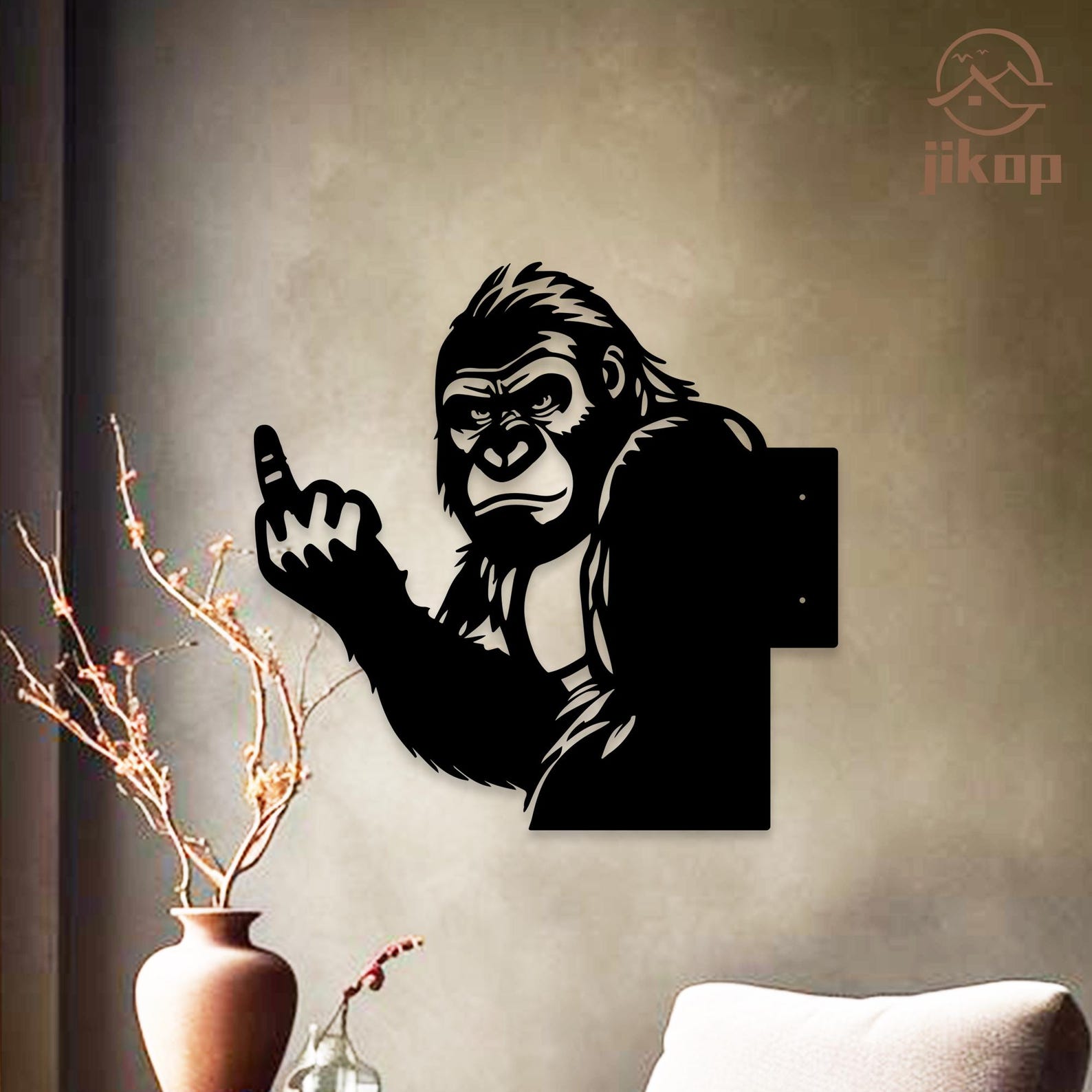 Sassy Sasquatch Sign,bigfoot Flip-off Metal Art ,outdoor Cabin Decor ...