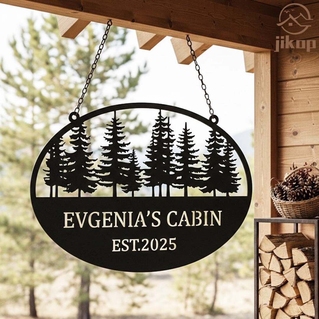 Personalized Mountain Cabin Plaque With Name&date,custom Coordinates ...