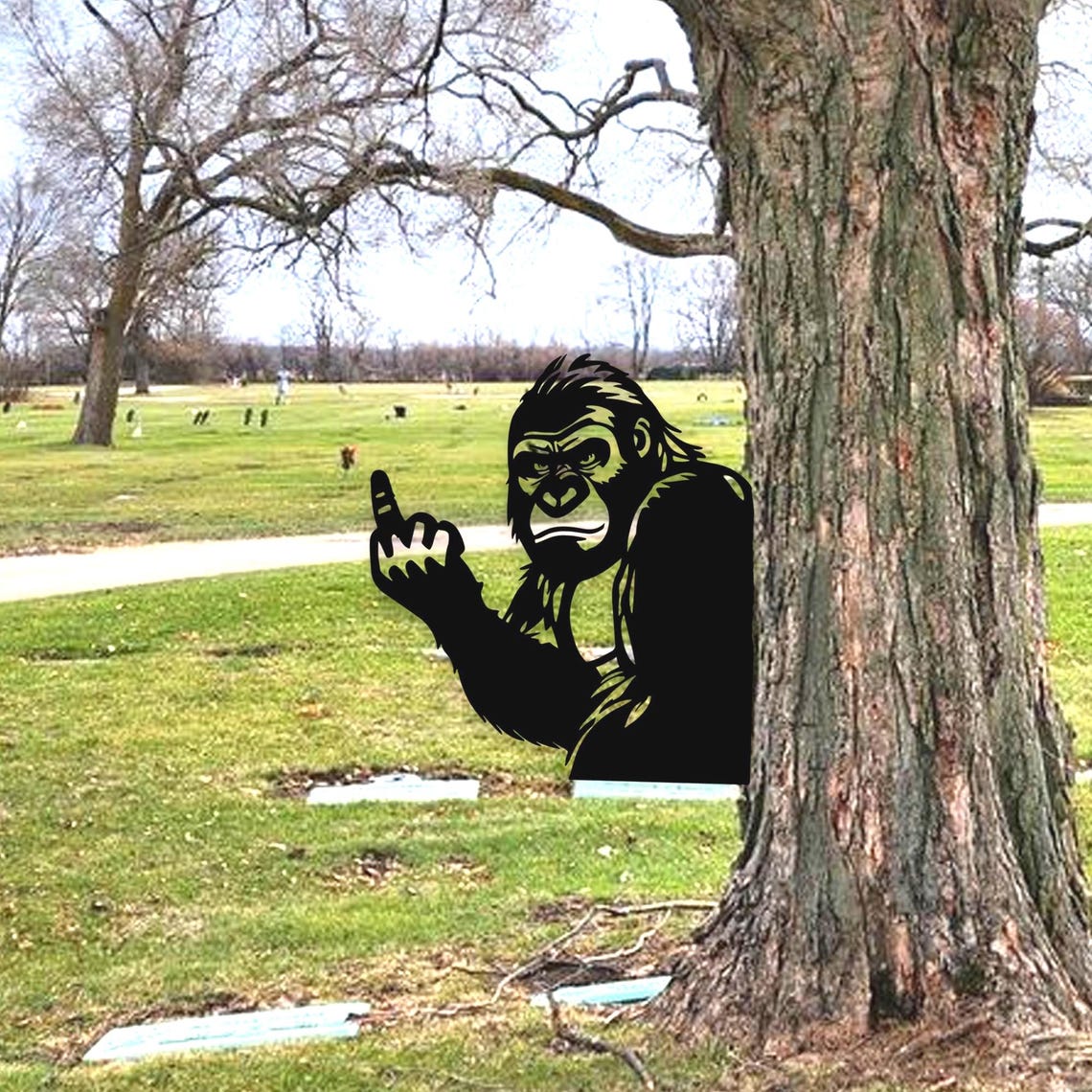 Sassy Sasquatch Sign,bigfoot Flip-off Metal Art ,outdoor Cabin Decor ...