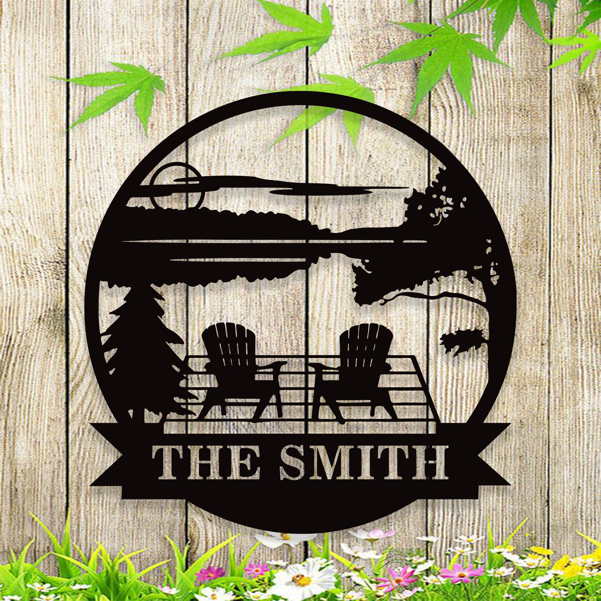 Custom Camping Metal Sign, Lake Metal Name Sign, Outdoor Metal Name ...