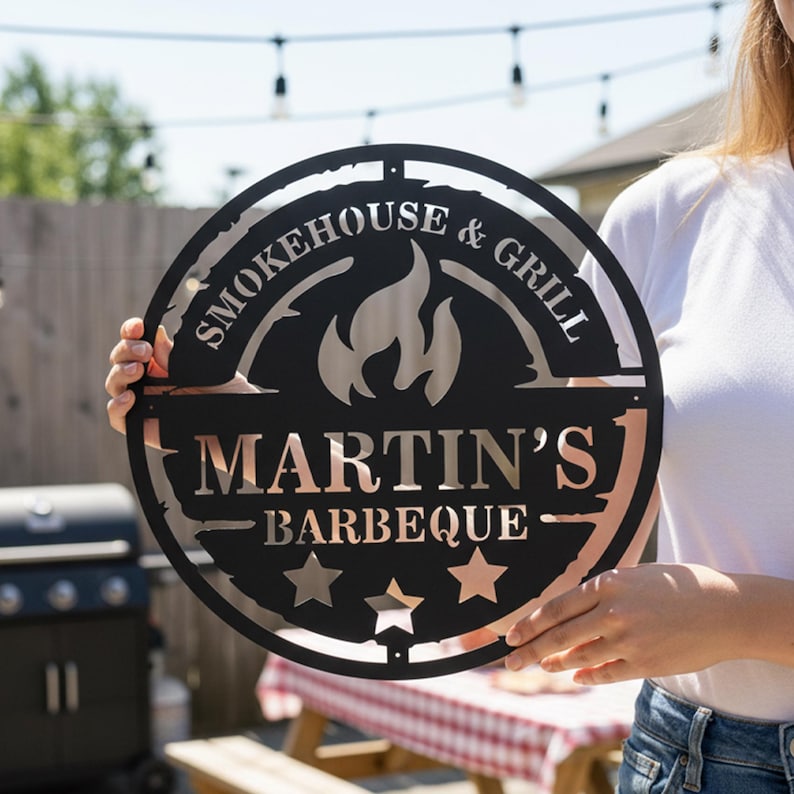 Outdoor Grill Custom Sign, Gift for Barbecue Lovers, Outdoor Grill ...