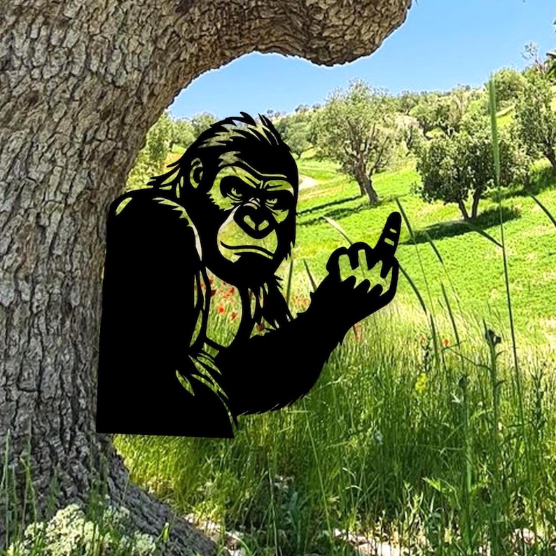 Sassy Sasquatch Sign,bigfoot Flip-off Metal Art ,outdoor Cabin Decor ...