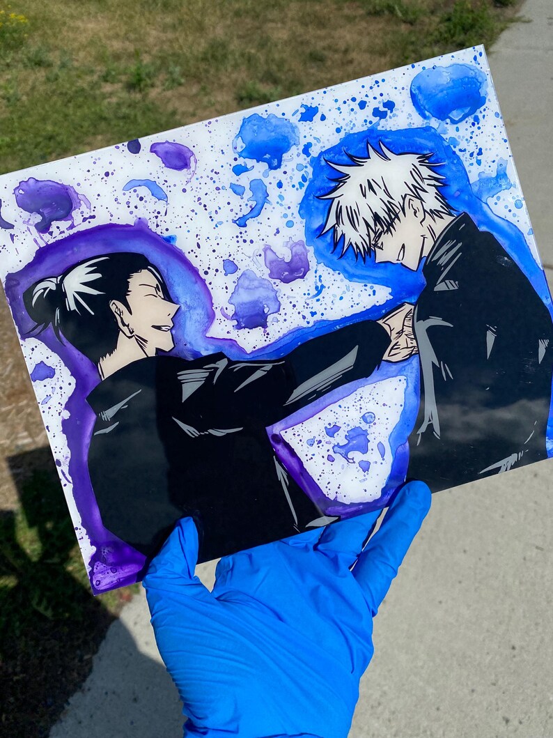 Gojo and Geto Manga Glass Painting Set! - Etsy