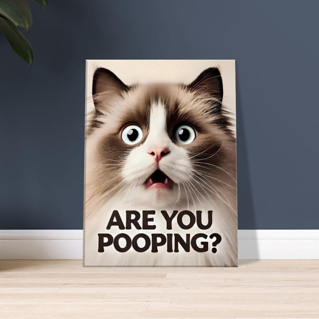 Are You Pooping Cat Are You Pooping Funny Cat Are You Pooping Poster ...