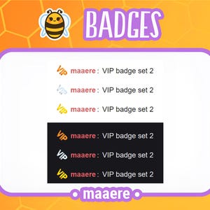 VIP Badges set 2 Bronze Silver Gold Stream Youtube Discord Kick Twitch ...