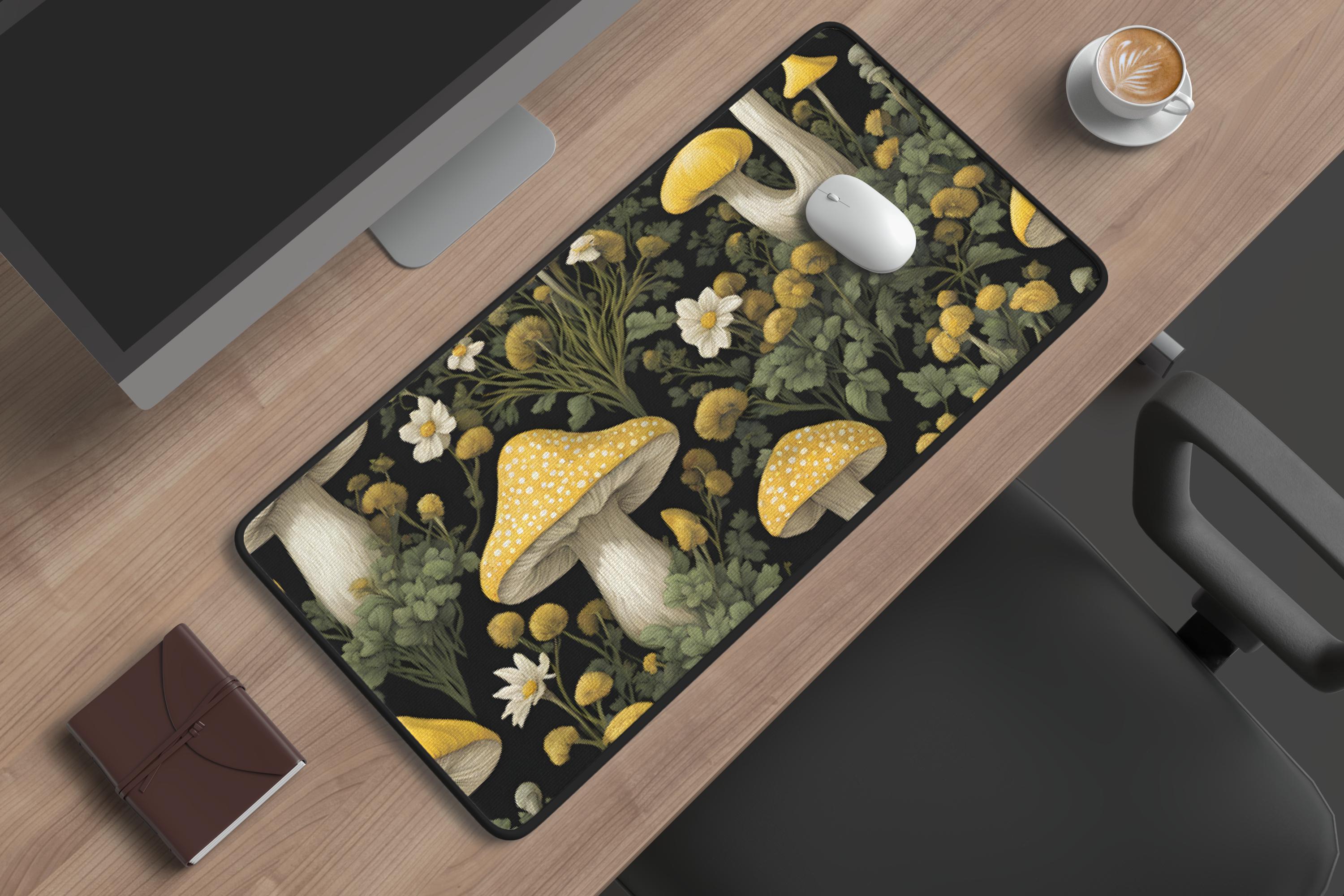 Cottagecore Desk Mat, Mushroom Desk Mat, Floral Desk Mat, Deskmat ...