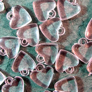 24 Traditional Heart Lucite Acrylic Crystal Charms 15x16 Mm - Etsy