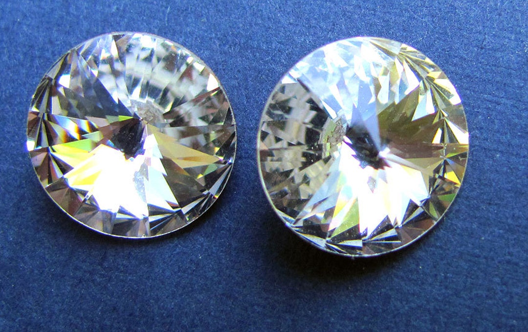 2 Swarovski Crystal Rivolis 12 Mm - Etsy