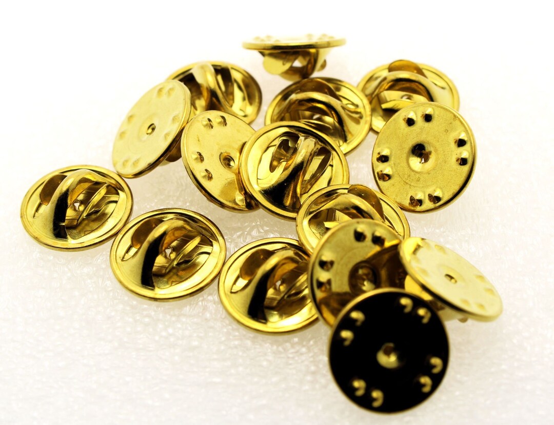 50 Gold Military Butterfly Clutch Backs Tie Tack Pin Back 12 Mm - Etsy