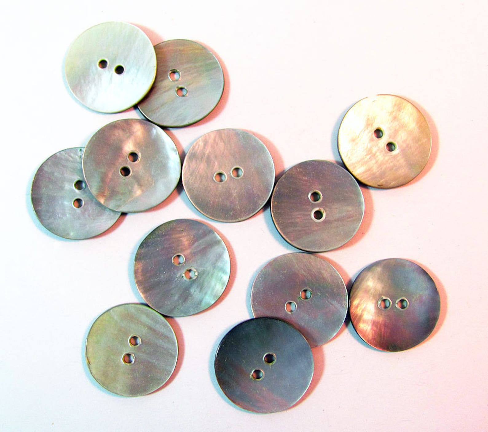 Abalone Two Hole Round Shell Buttons 3 Sizes - Etsy