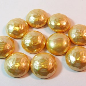 12 Domed Round Satin Yellow Cabochons 20 Mm - Etsy