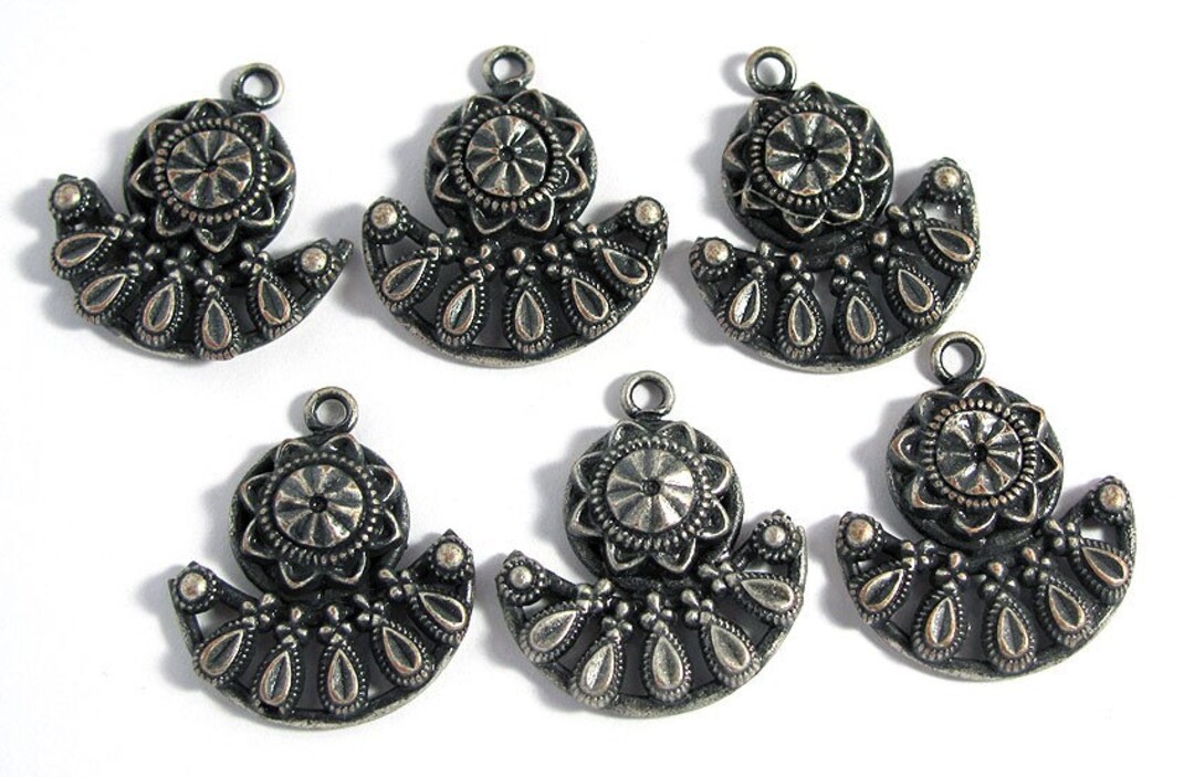 6 Vintage Spanish Concho Charms 22x22 Mm - Etsy