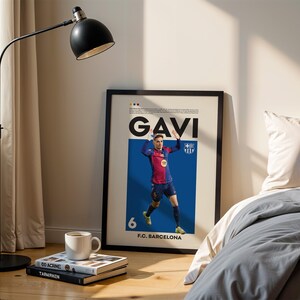 Gavi Poster, Barcelona Poster, Gavi Print Art, Gift Poster, Spanish ...