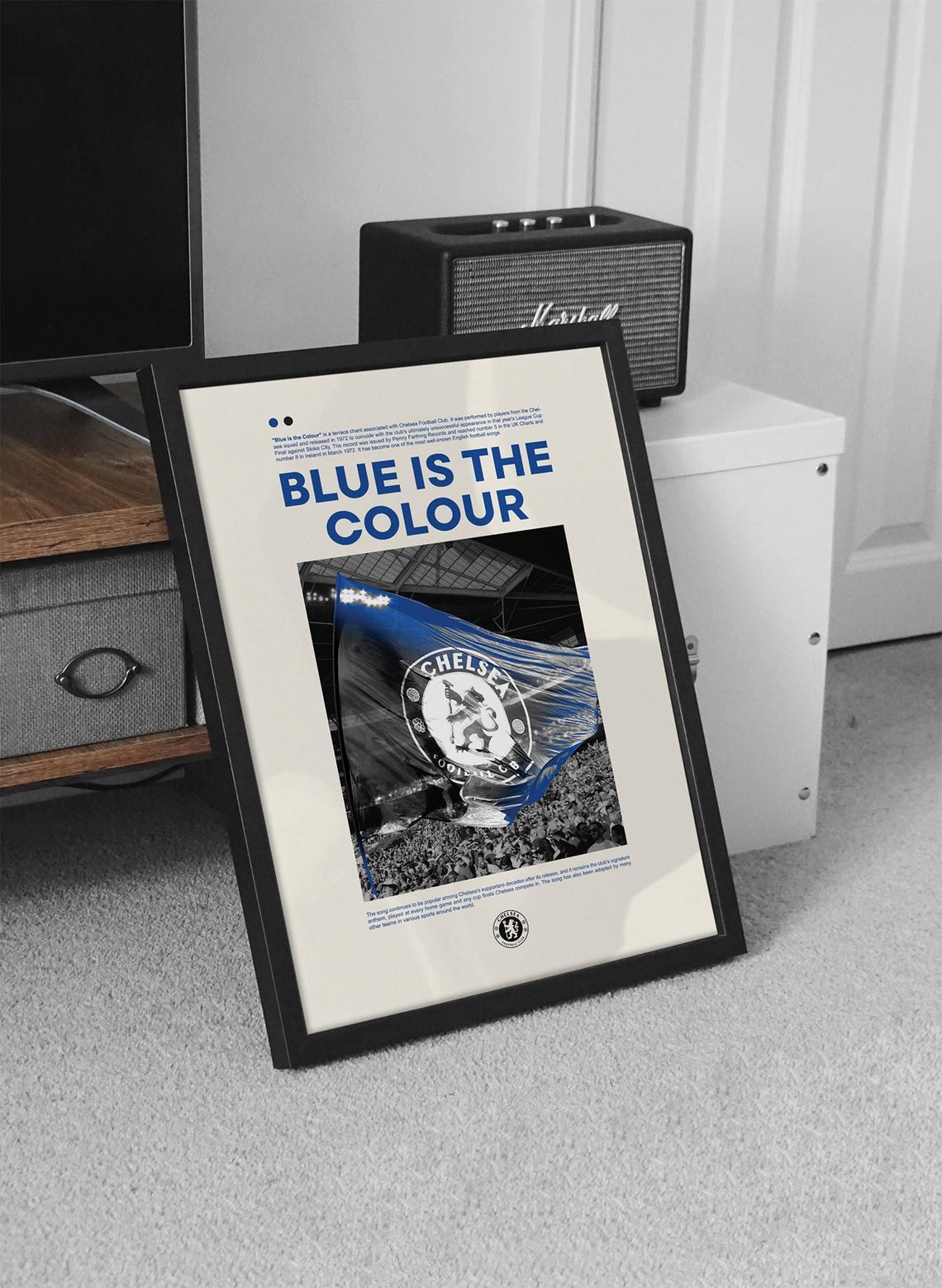 Chelsea Poster, Blue is the Colour Poster, Decor of Chelsea Fun ...