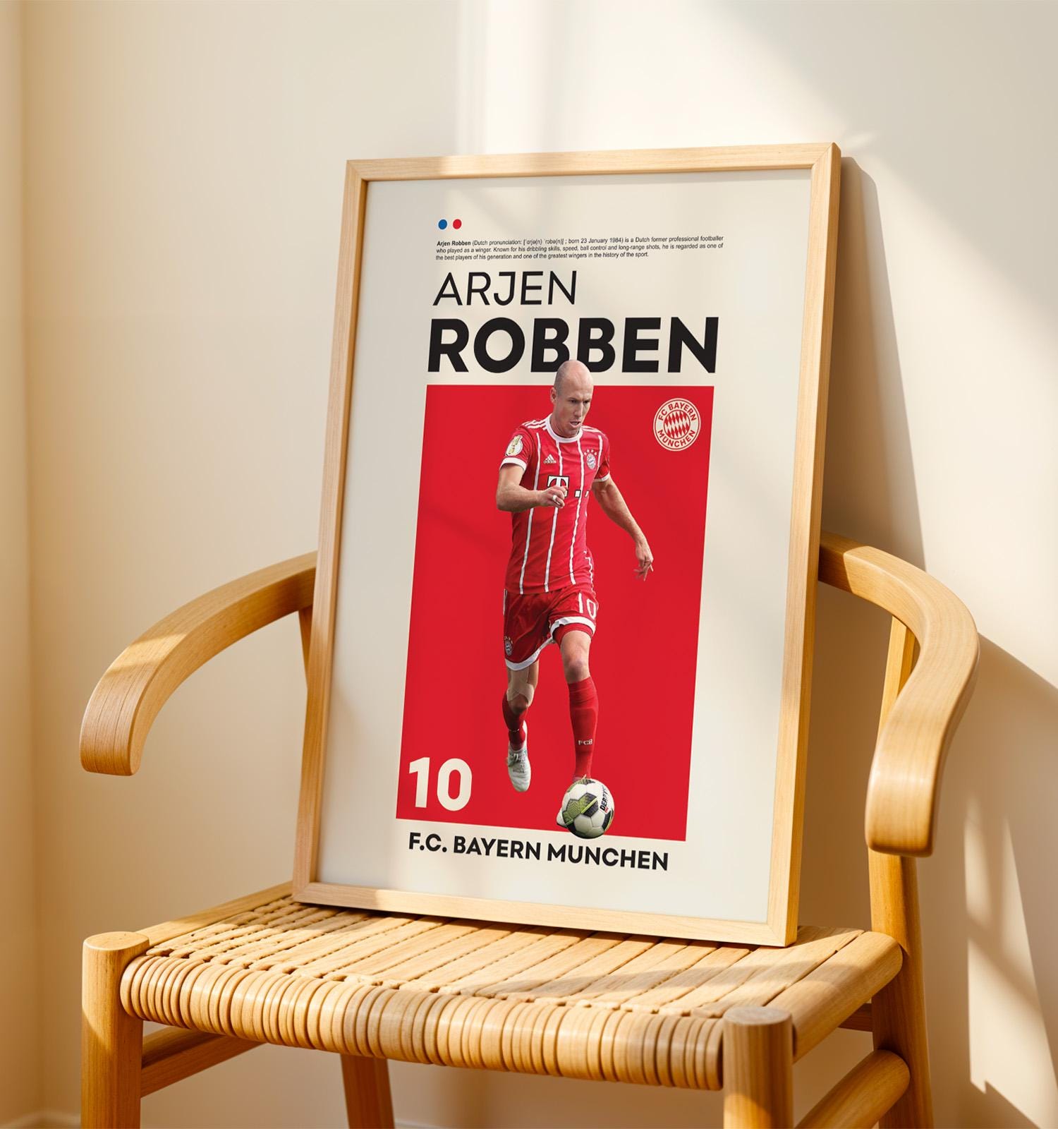 Arjen Robben Poster, Bayern Munchen Poster, Arjen Robben Print Art ...