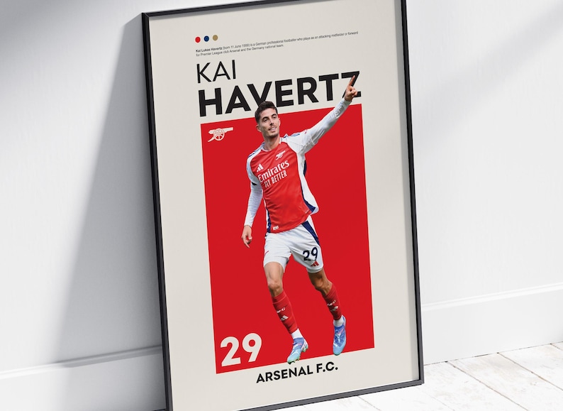 Kai Havertz Poster, Arsenal Poster, Kai Havertz Print Art, Gift Poster ...