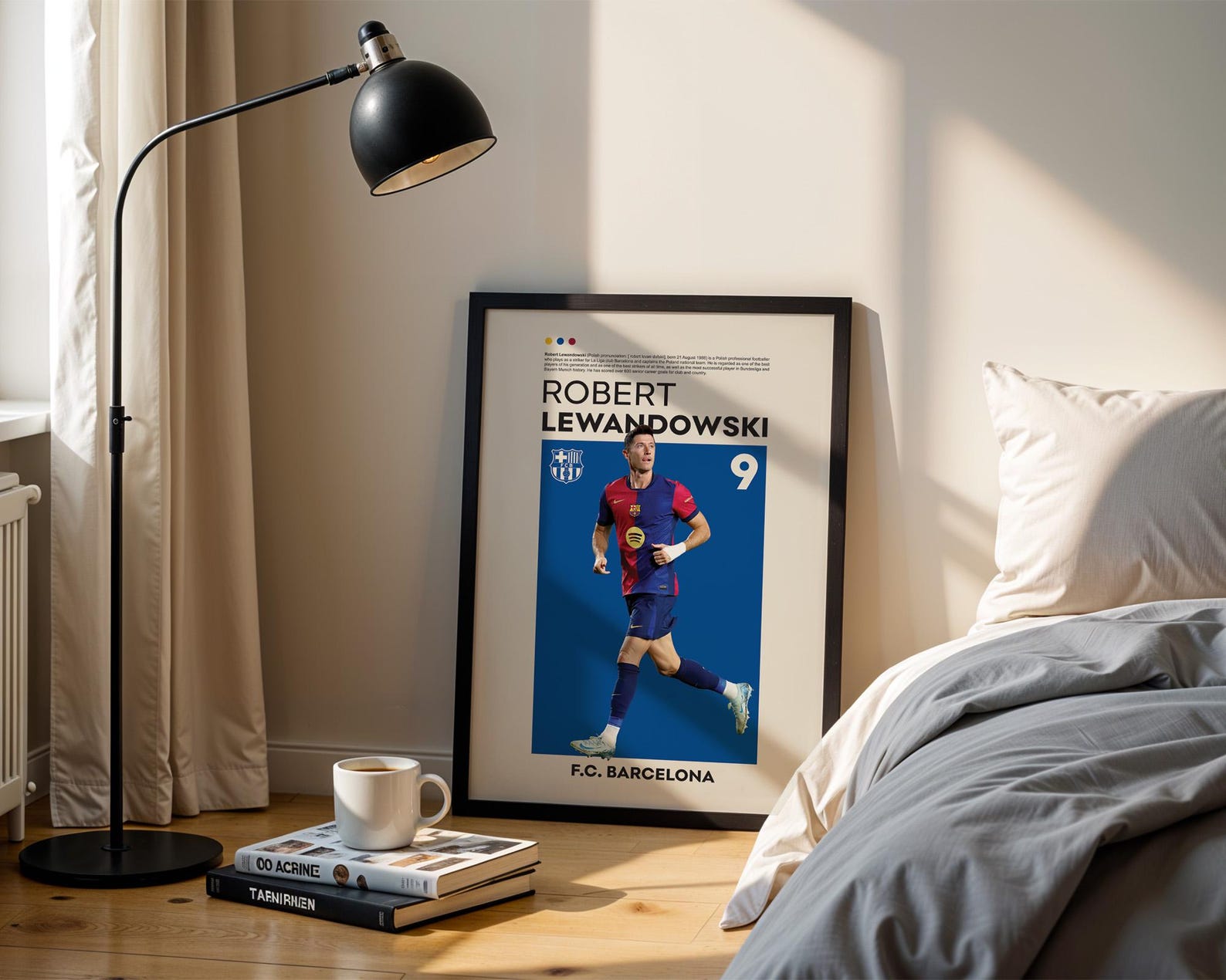 Robert Lewandowski Poster, Barcelona Poster, Robert Lewandowski Print ...