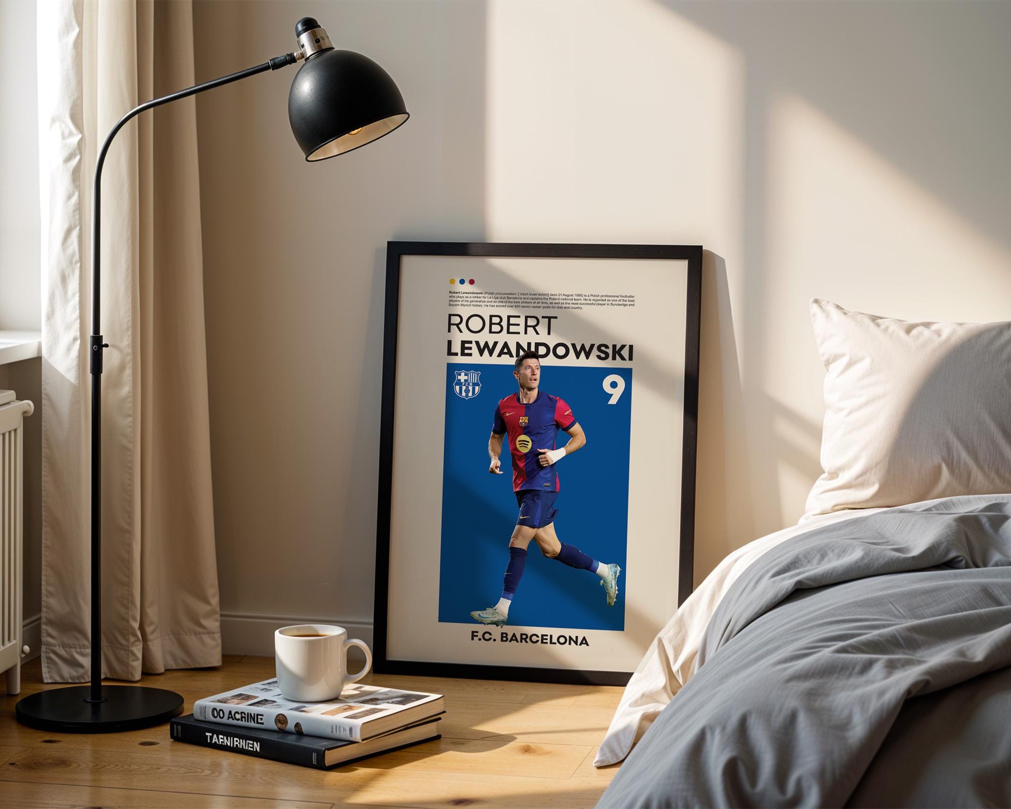 Robert Lewandowski Poster, Barcelona Poster, Robert Lewandowski Print ...