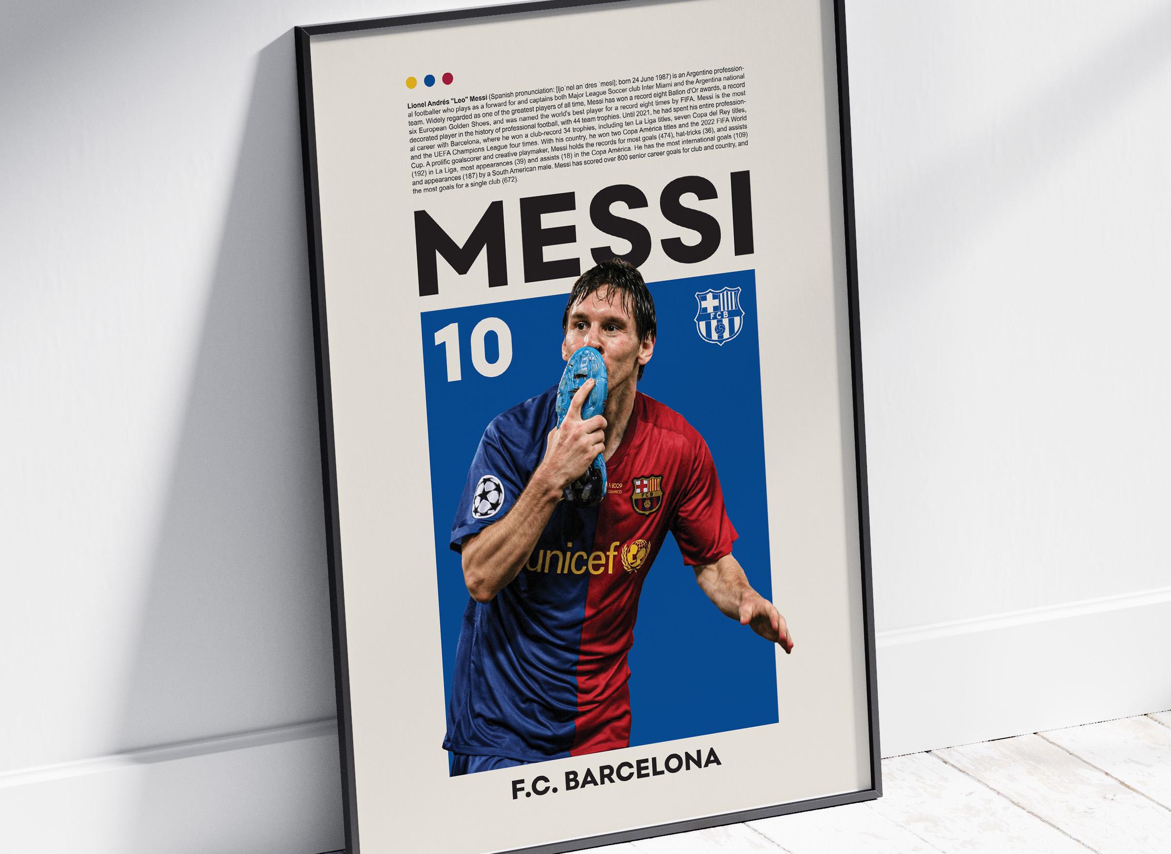 Lionel Messi Poster, Barcelona Poster, Lionel Messi Print Art, Gift ...