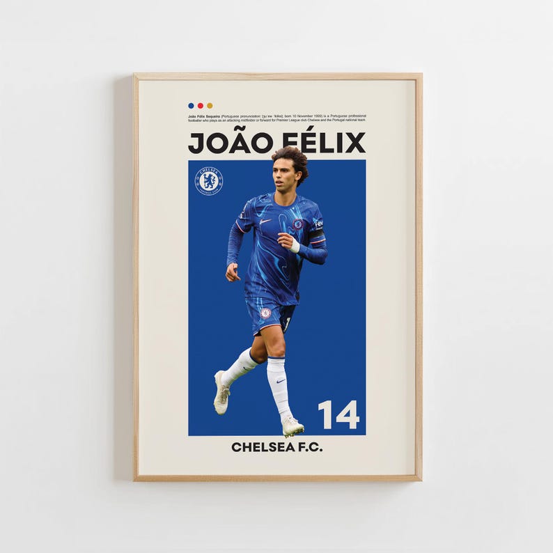 Joao Felix Poster, Chelsea Poster, Joao Felix Print Art, Gift Poster ...