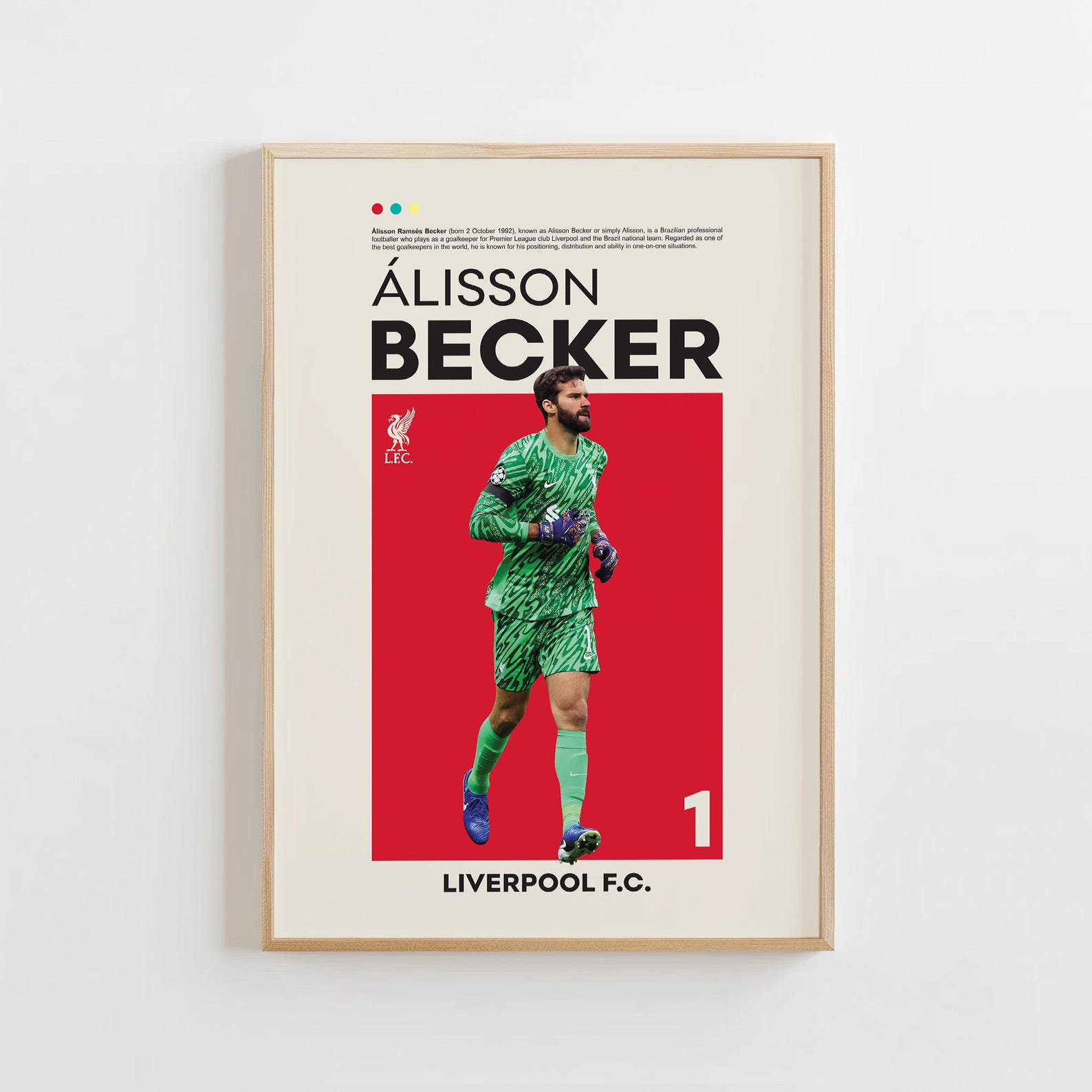 Alisson Becker Poster, Liverpool Poster, Alisson Becker Print Art, Gift ...