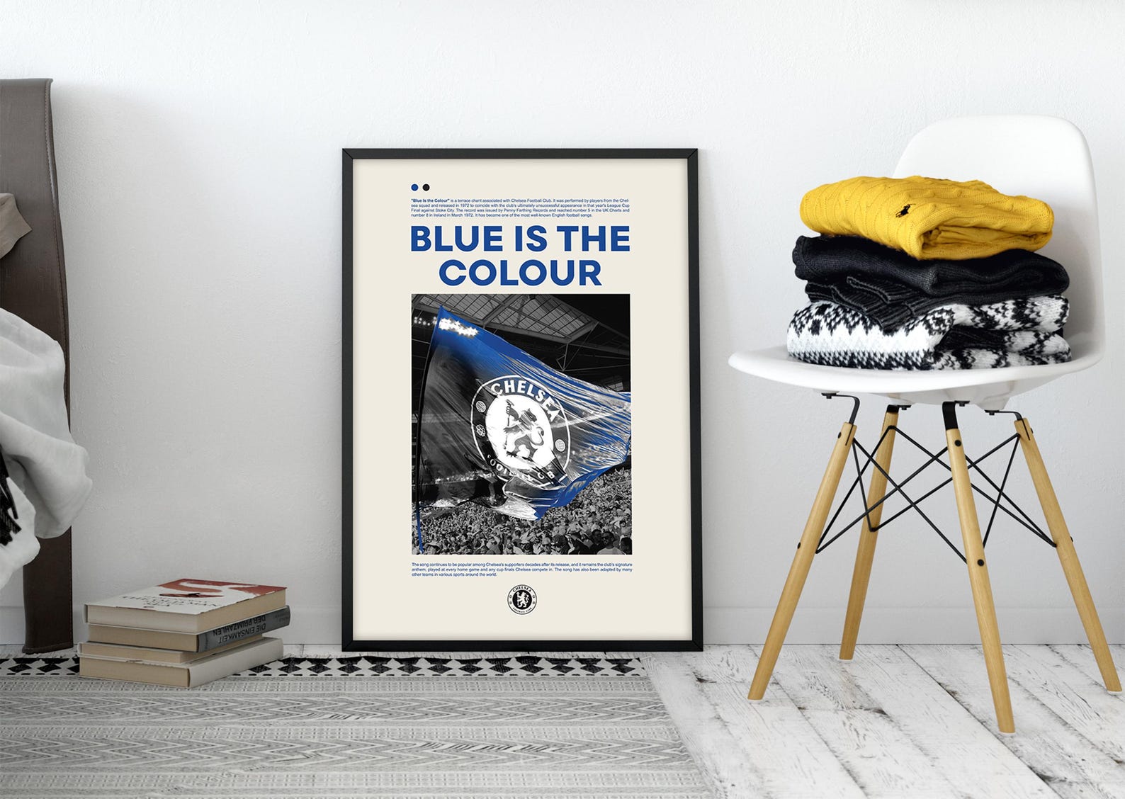 Chelsea Poster, Blue is the Colour Poster, Decor of Chelsea Fun ...