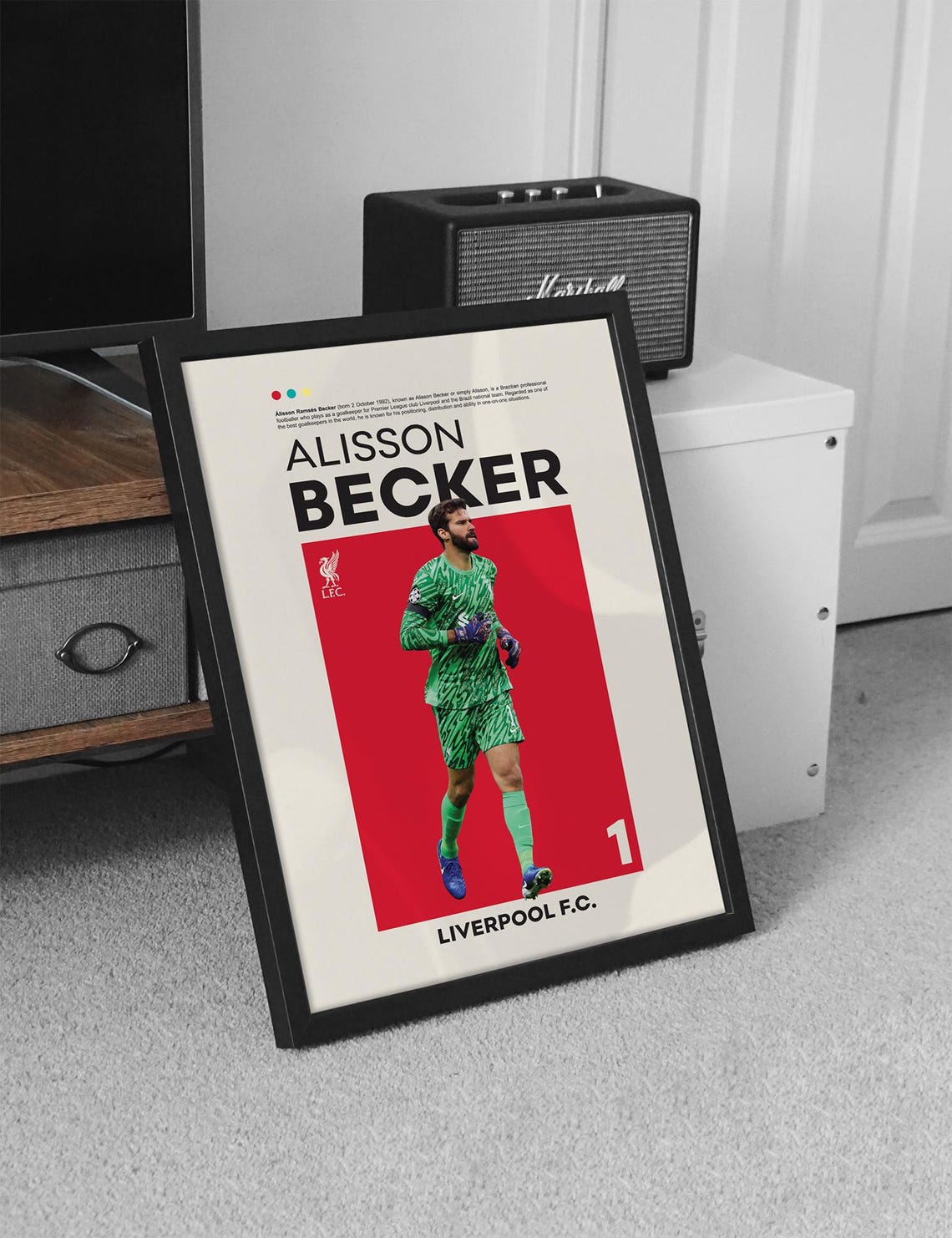 Alisson Becker Poster, Liverpool Poster, Alisson Becker Print Art, Gift ...