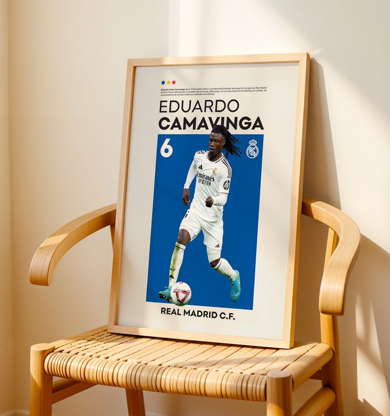 Eduardo Camavinga Poster, Real Madrid Poster, Eduardo Camavinga Print ...