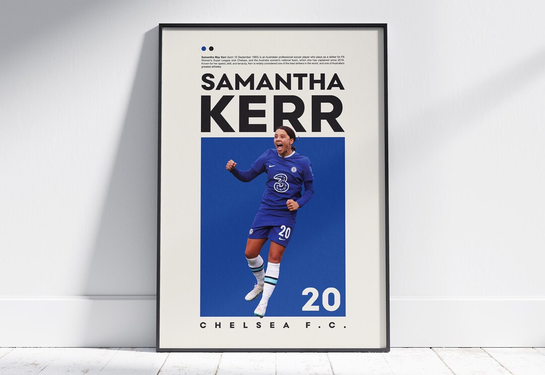 Samantha Kerr Poster, Chelsea Poster, Samantha Kerr Print Art, Gift ...