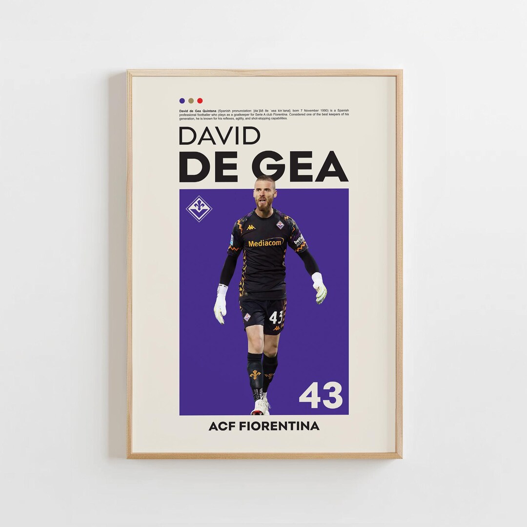 David De Gea Poster, Fiorentina Poster, David De Gea Print Art, Gift ...